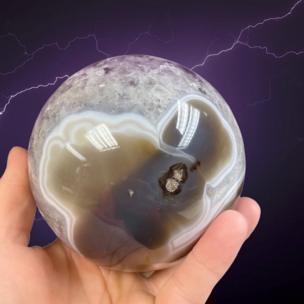 Geoclassics | Amethyst ~ Stalactitic Quartz ~ Agate Sphere