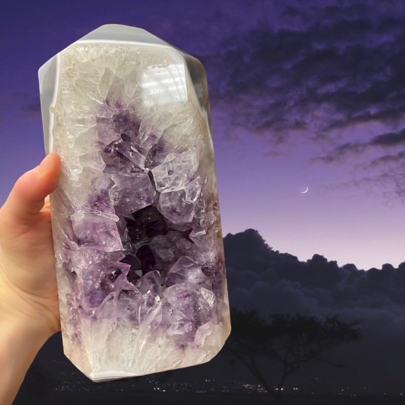 Geoclassics | Amethyst / Quartz / Agate Polished Point
