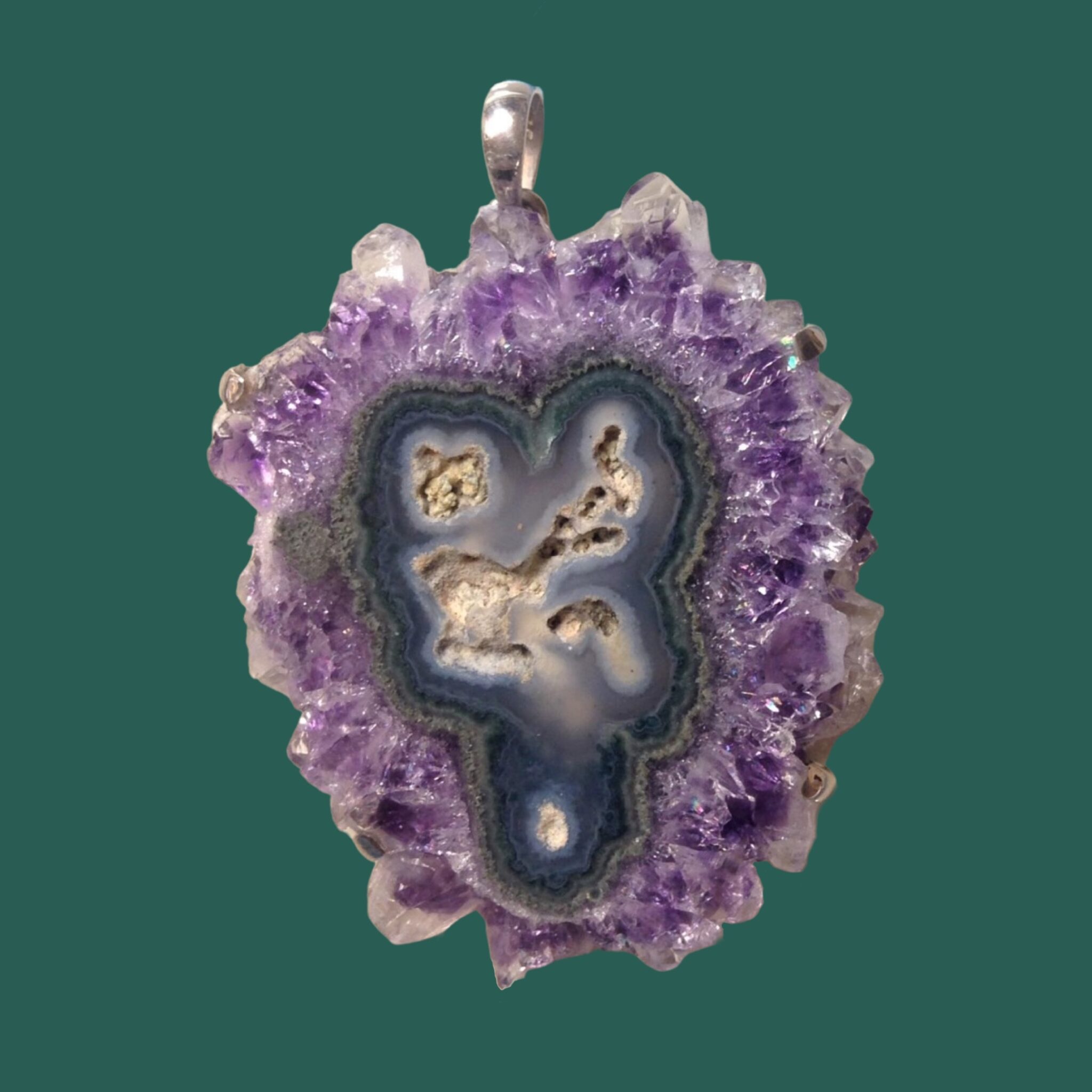 Geoclassics | Amethyst Stalactite Slice Pendant