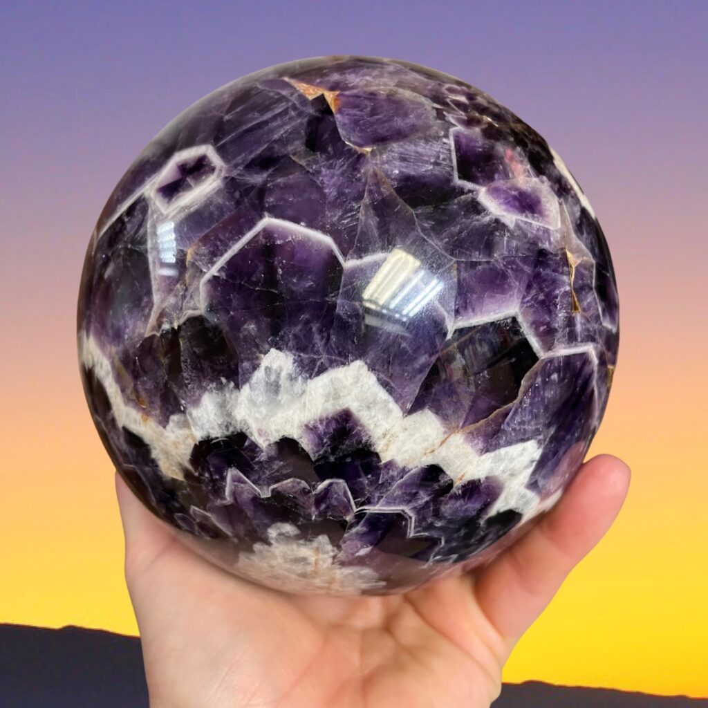 Geoclassics | Chevron Amethyst Sphere
