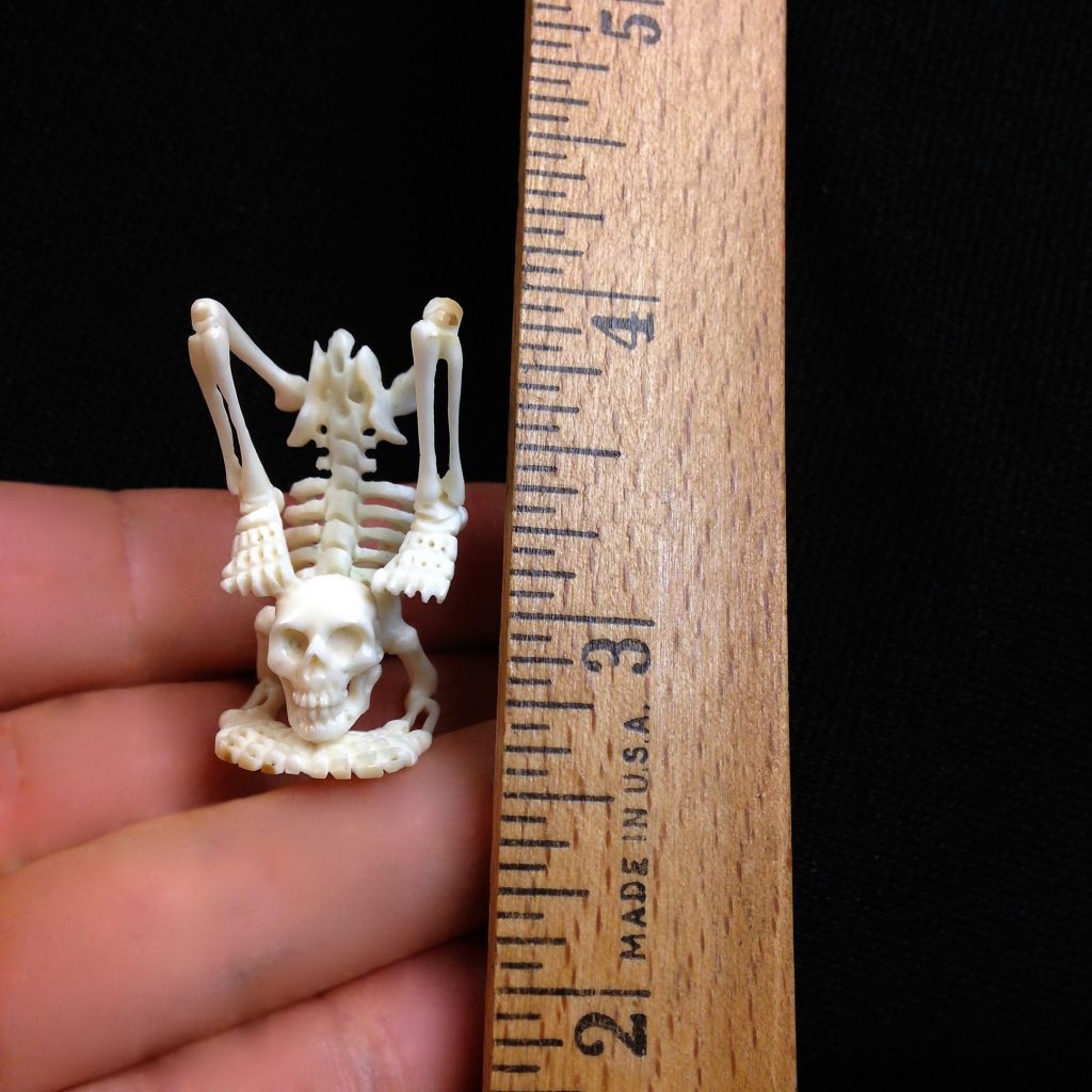 Geoclassics | Fossil Ivory Yoga Skeleton in Scorpian Pose