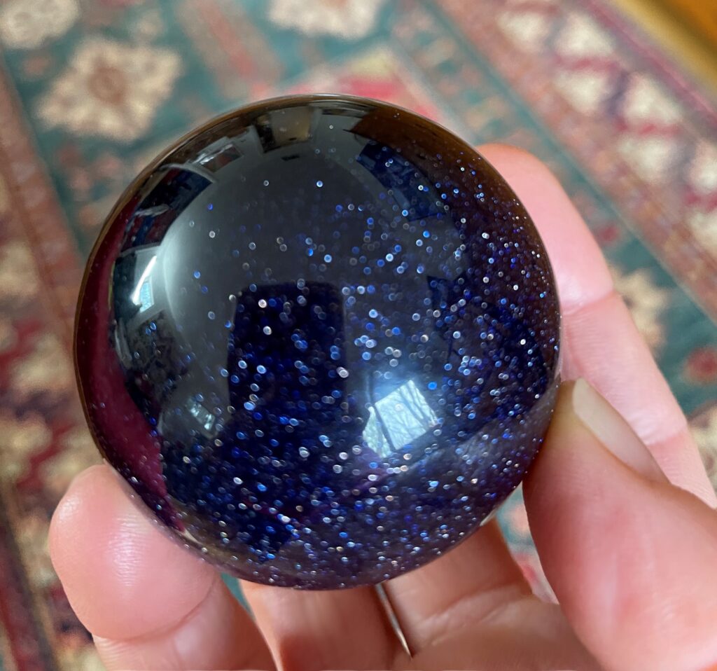 Geoclassics | Blue-Purple Goldstone Sphere