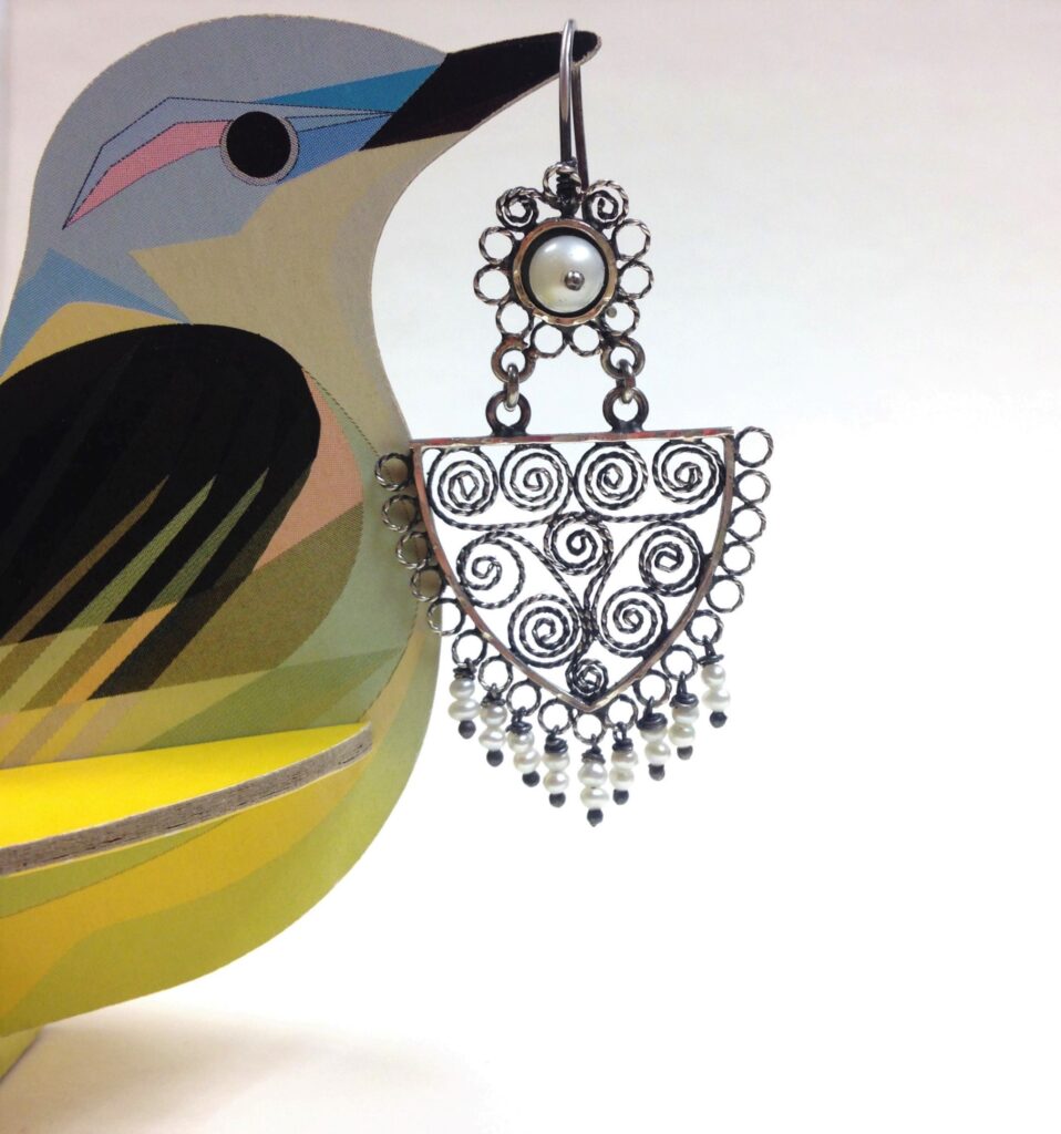 Geoclassics | Oaxaca filigree design with Pearl Earrings by Maria Belen ...