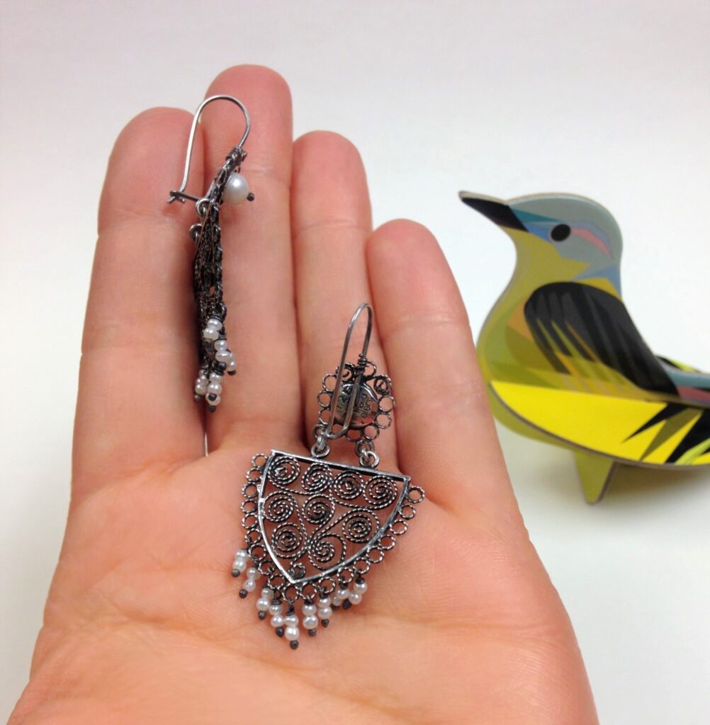 Geoclassics | Oaxaca filigree design with Pearl Earrings by Maria Belen ...