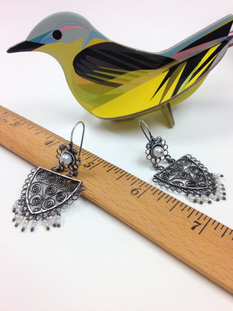 Geoclassics | Oaxaca filigree design with Pearl Earrings by Maria Belen ...