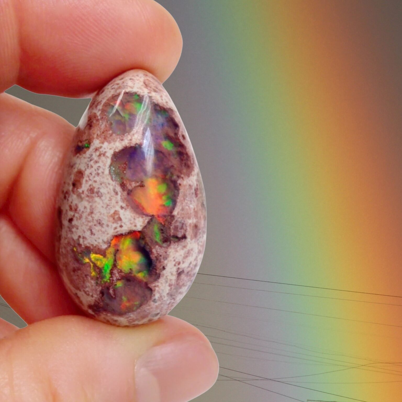 Geoclassics | Opal in Rhyolite Cabochon ~ Mexico