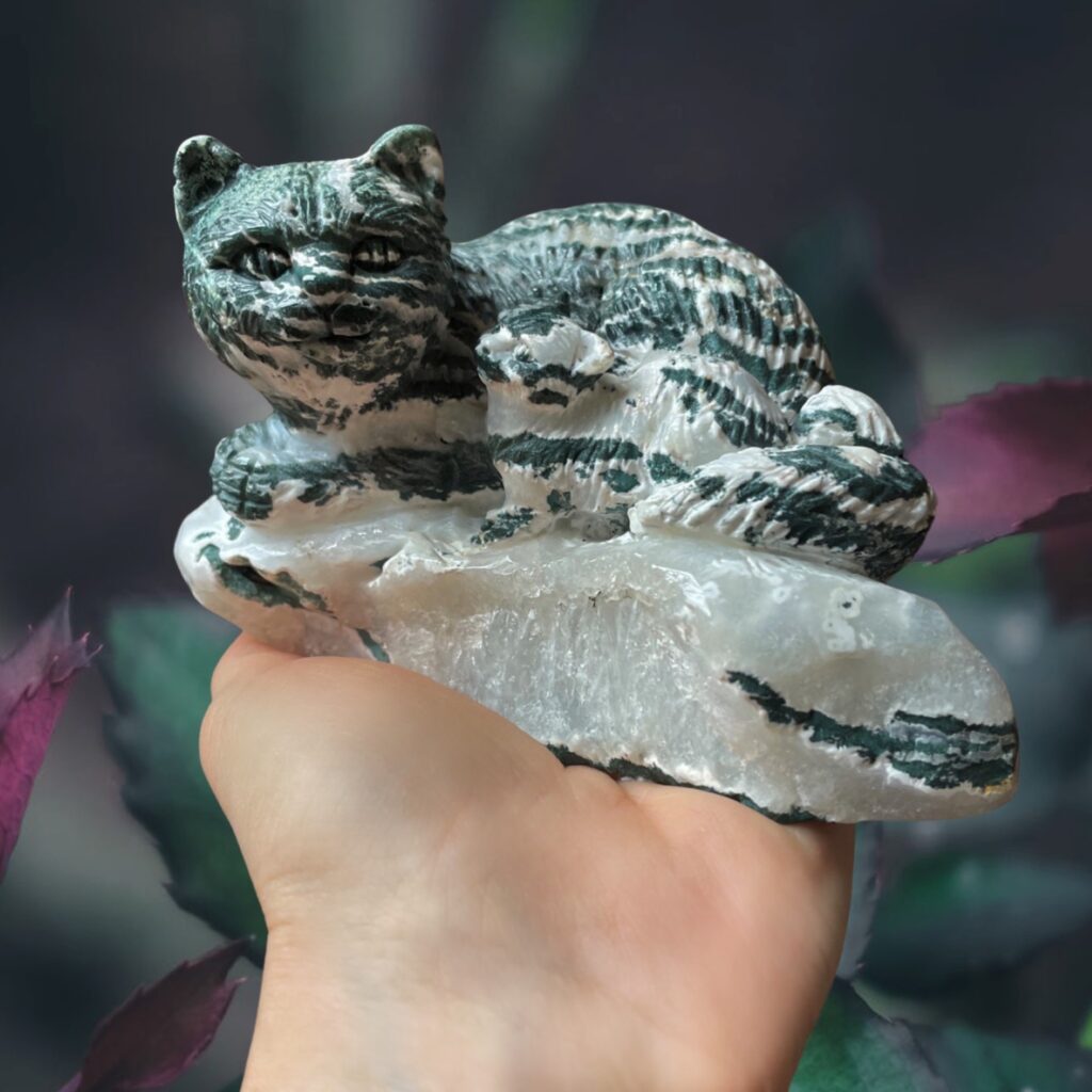 Geoclassics | Ocean Jasper Cat & Kitten Carving