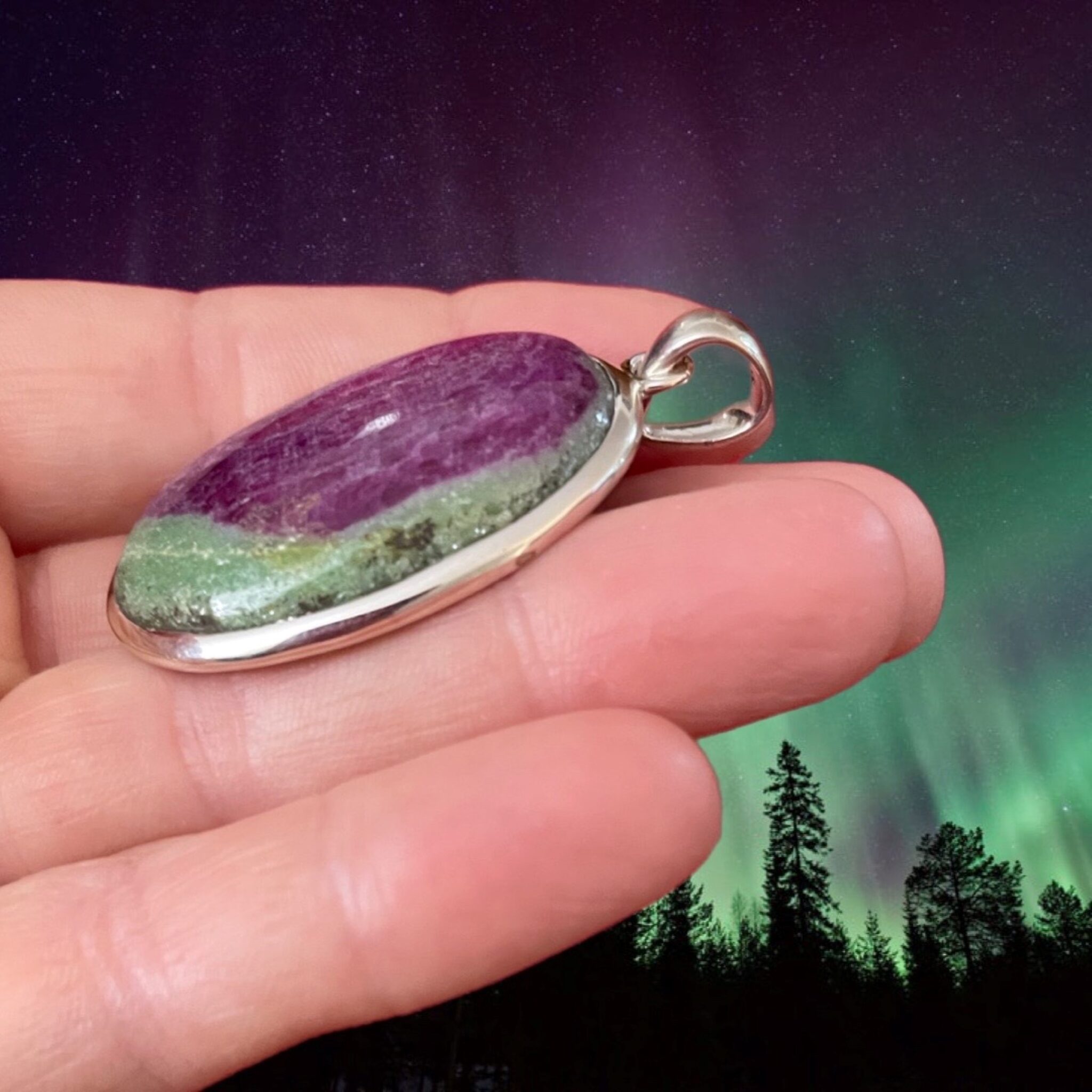 Geoclassics | Ruby-Zoisite Oval Pendant