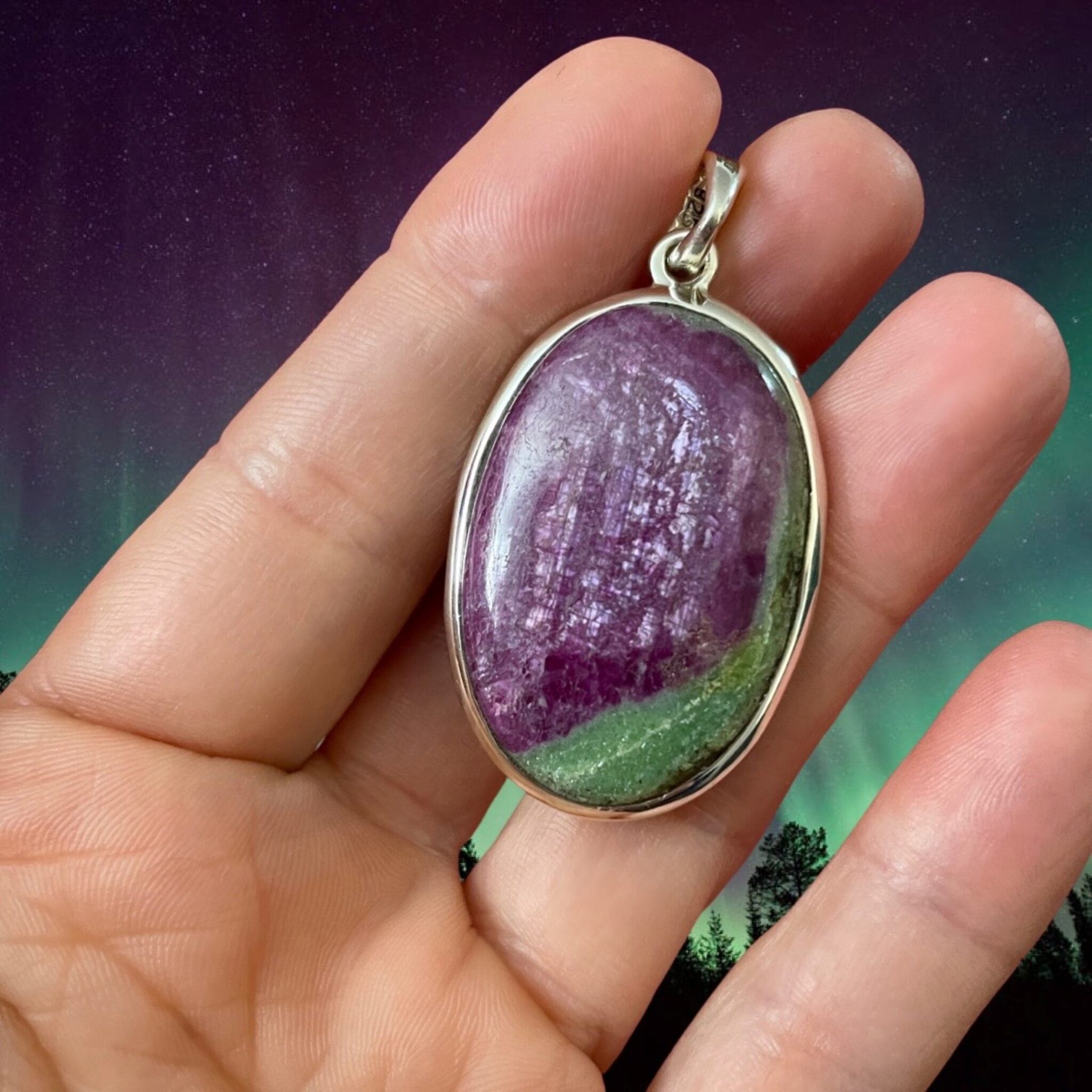 Geoclassics | Ruby-Zoisite Oval Pendant