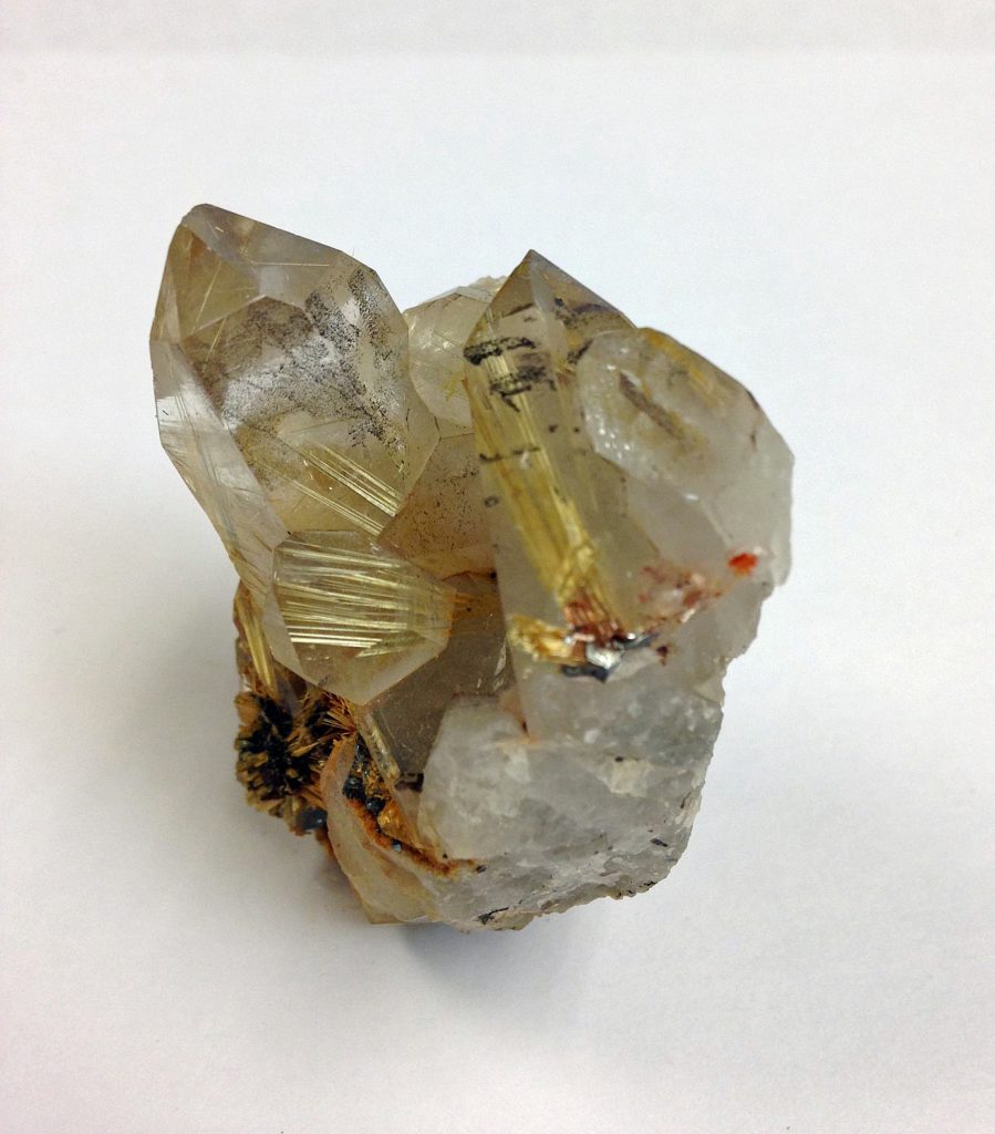 Geoclassics | Quartz Cluster with Rutile and Hematite