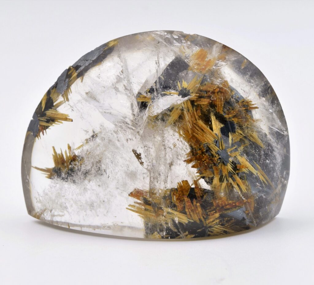 Geoclassics | Star Rutilated Quartz with Hematite Dome
