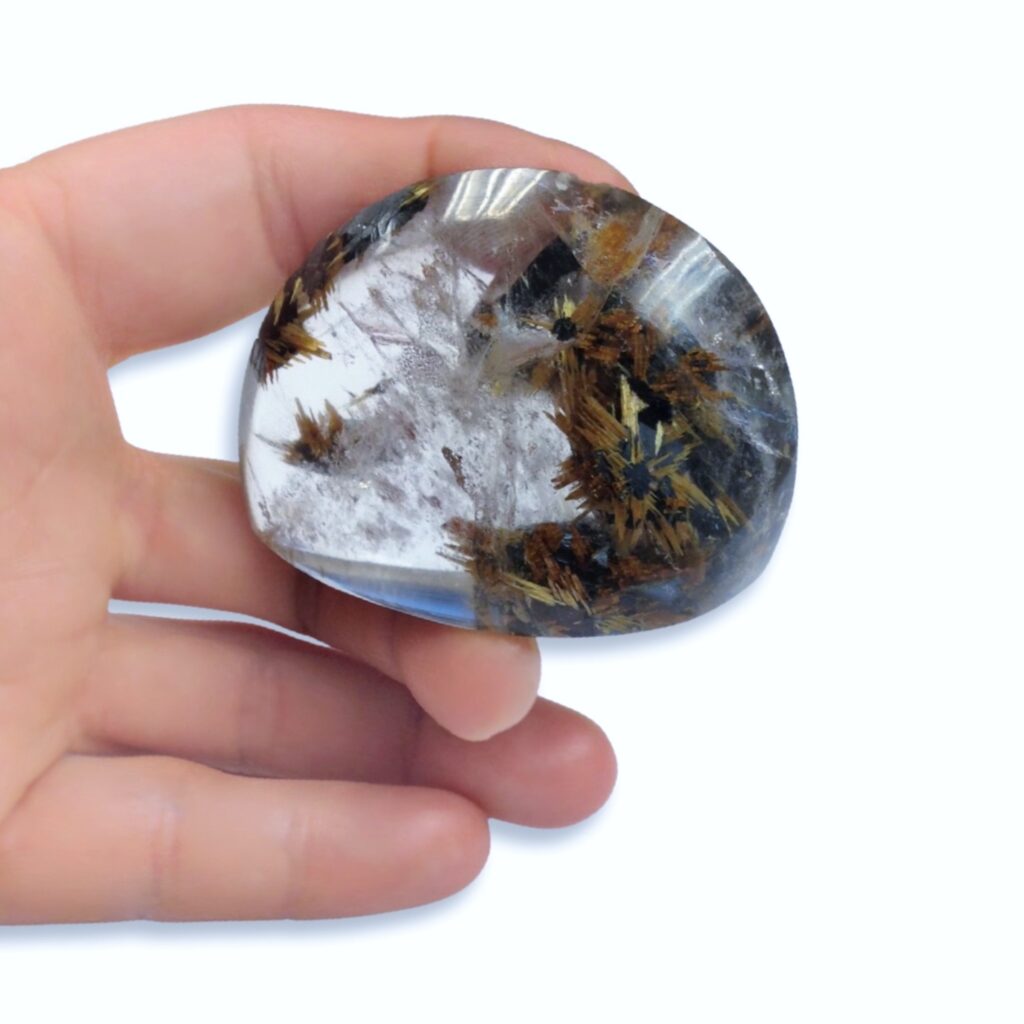 Geoclassics | Star Rutilated Quartz with Hematite Dome