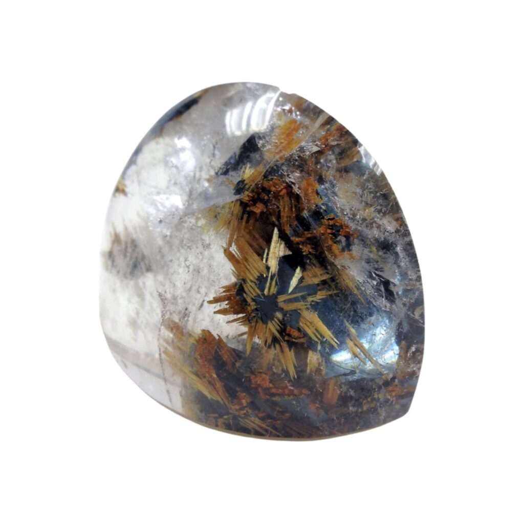 Geoclassics | Star Rutilated Quartz with Hematite Dome