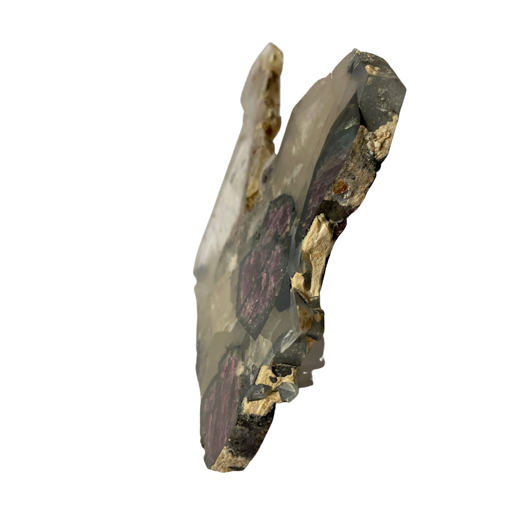 Geoclassics | Watermelon/Bi-Color Tourmaline in Quartz Slice